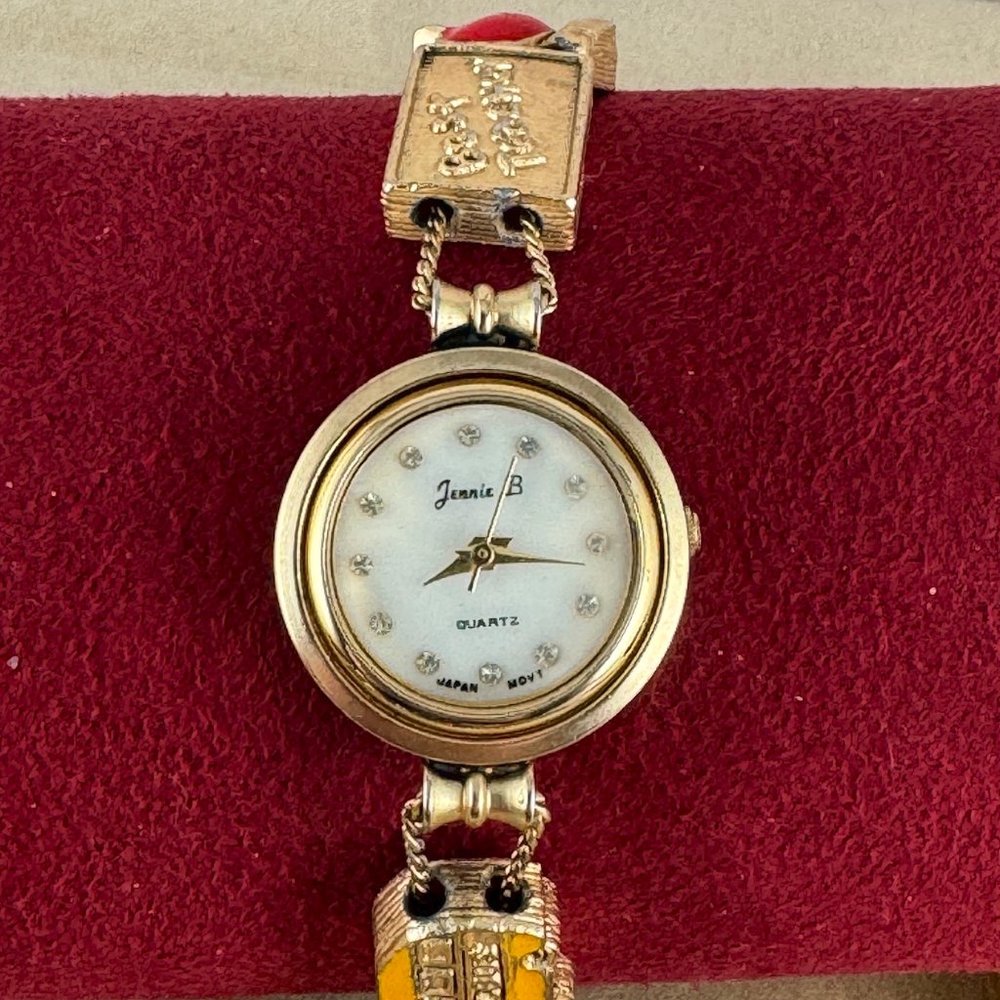 Vintage Best Teacher Watch By Jennie B With 3d School… - Gem